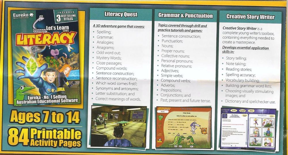 Eureka Multimedia Let's Learn Literacy pre-owned – Aussie Kids Software