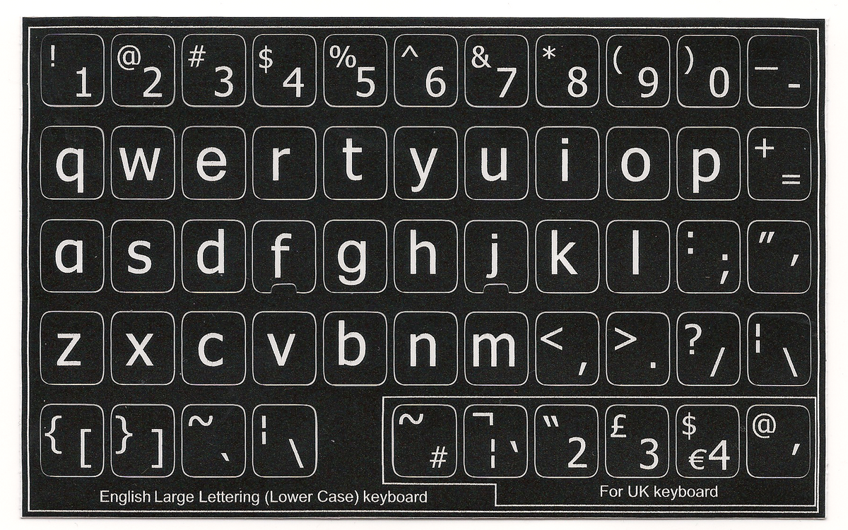 Lower case keyboard stickers large letters – Aussie Kids Software