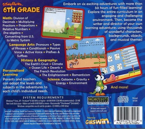 Schooltown 6th Grade cd-rom version 32-bit only – Aussie Kids Software